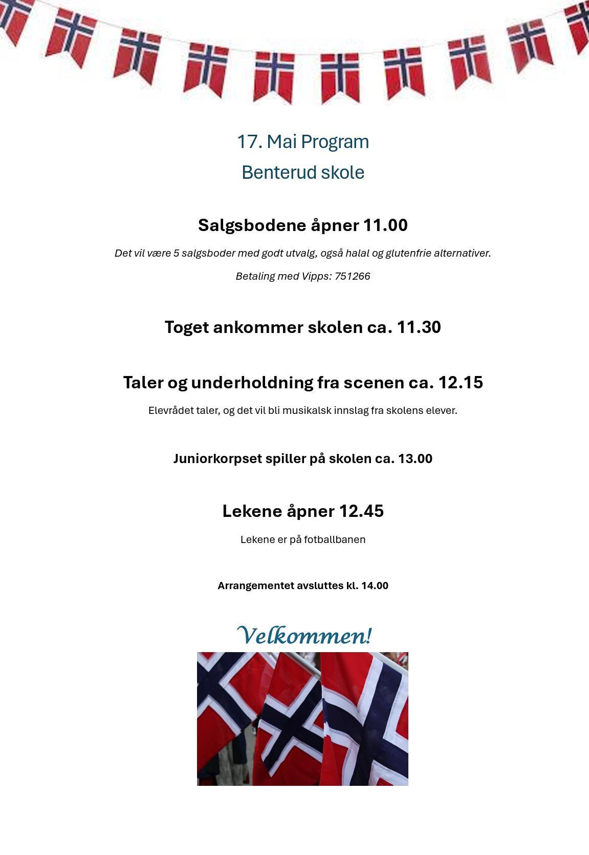 17. Mai Program Benterud skole - Benterud skole