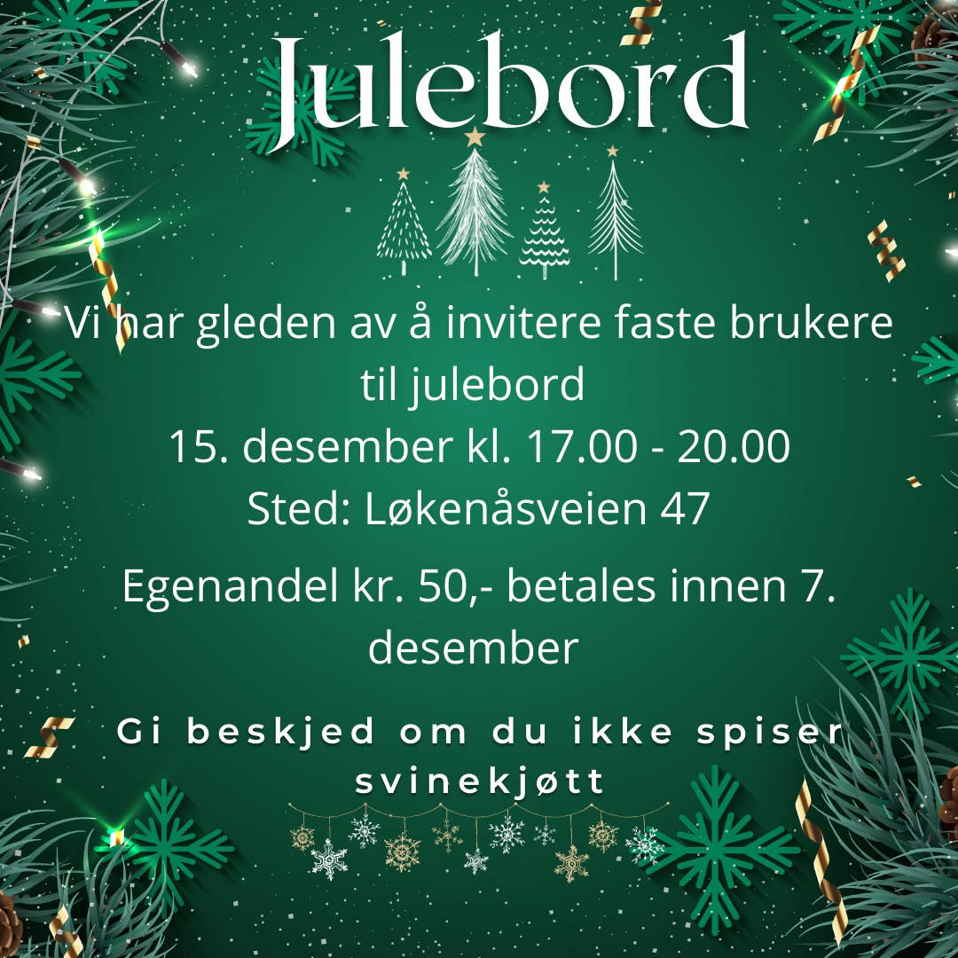 Julebord - MAI-senteret Lørenskog